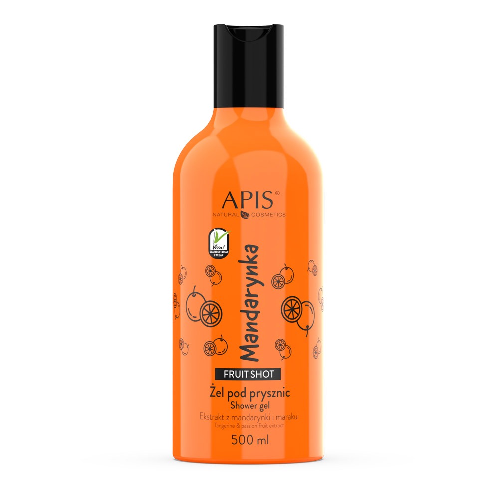 APIS – FRUIT SHOT – Mandarynkowy żel pod prysznic, 500 ml (7287) – Aba ...